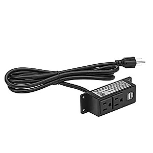 2 PC Nightstands with 2 Natural Rattan Decorated Drawers, Bedside End Table Side Table with 2 AC Outlets & 2 USB Ports, Solid Wood Legs & Particle Board Frame, Natural