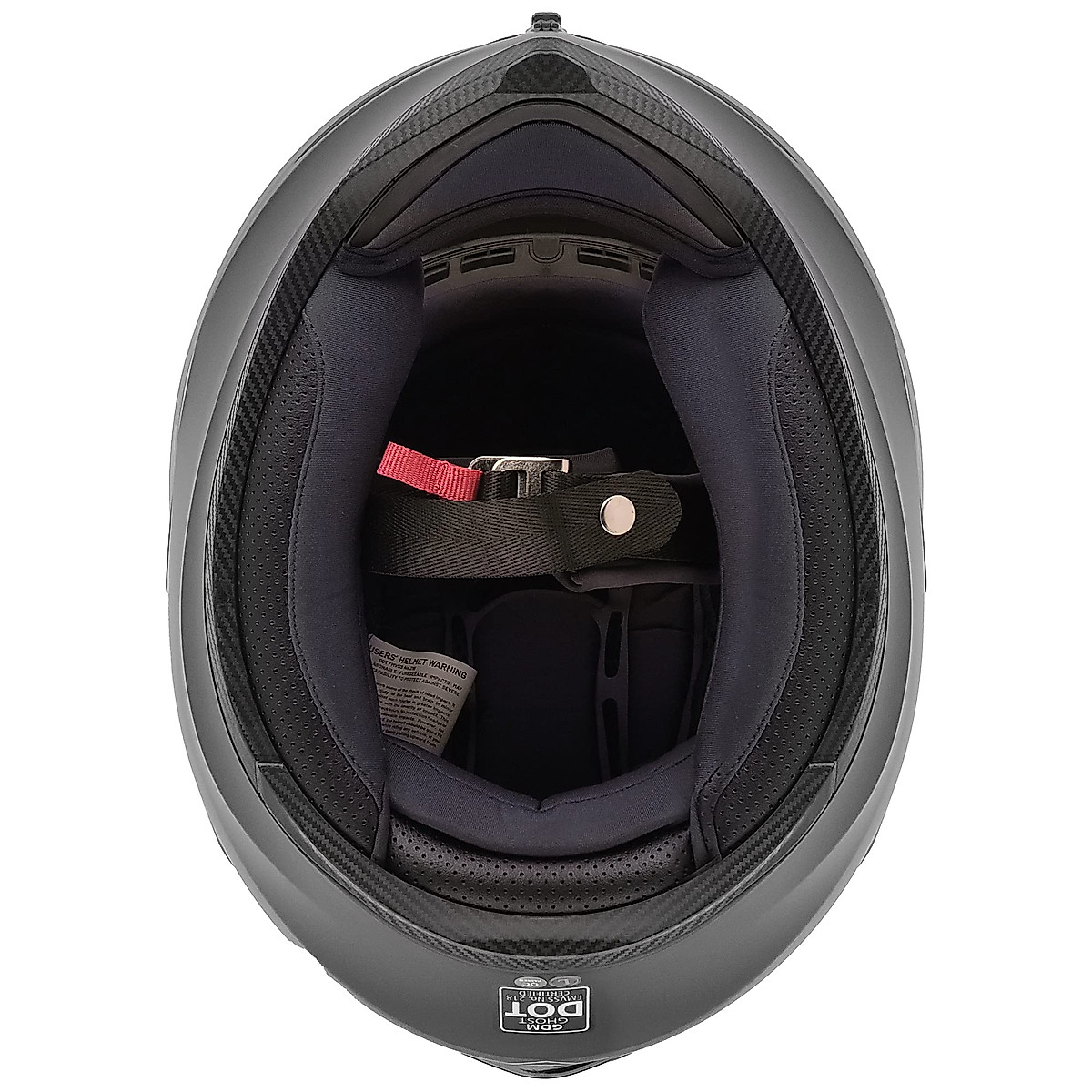 GDM GHOST Full Face Motorcycle Helmet - Matte Black, Medium (Clear & Tinted Shields)