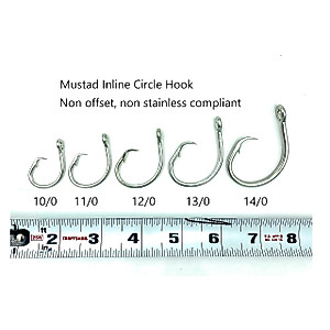 Deep Drop Tilefish Rig, 3 Mustad Circle Hooks with Glow Sleeve (10/0)