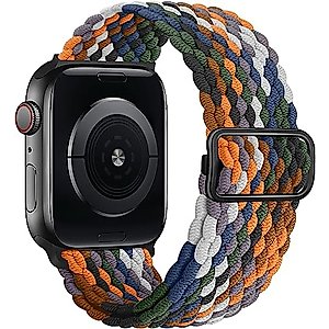Shiyhoo Stretchy Band Compatible with Apple Watch 42mm 44mm 45mm, Elastic Solo Loop Strap for iWatch Series 8 7 6 5 4 3 2 1 SE, for Women Men