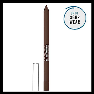 Maybelline TattooStudio Long-Lasting Sharpenable Eyeliner Pencil, Glide on Smooth Gel Pigments with 36 Hour Wear, Waterproof, Smooth Walnut, 1 Count
