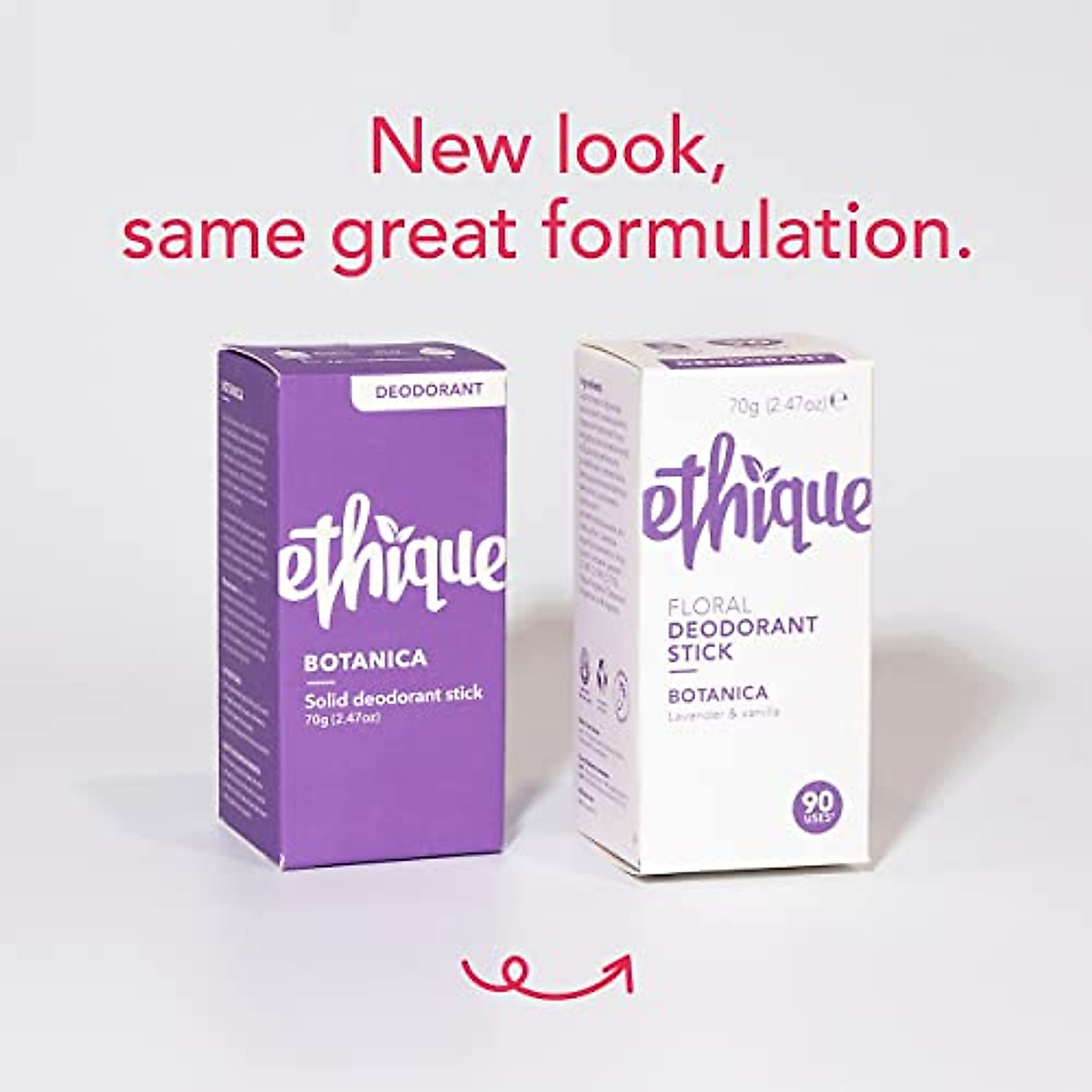 Ethique Botanica Floral Deodorant Stick for Men & Women - Aluminum-Free, Plastic-Free, Vegan, Cruelty-Free, Eco-Friendly, 2.47 oz (Pack of 1)