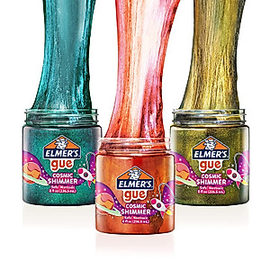Elmer's Gue Premade Slime, Cosmic Shimmer Glitter Slime, Variety Pack, 3 Count