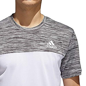 adidas Men's Training Essentials Tech Tee,White/Black/Collegiate Heather,XX-Large