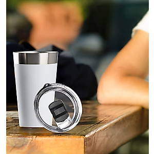 Magnetic Tumbler Lid - Fits Rambler, Ozark Trail, Old Style Rtic,Replacement Magnetic Slider, Magnetic Spill Proof Tumbler Cover (30oz, 1Pc Black)