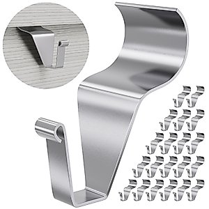 MUAKIOY Vinyl Siding Clips Hooks (20 Pack), Heavy Duty No-Drill No Hole Damage-Free Siding Hangers for Outdoor Wall Lights Wreaths Garland Hanging, Front Porch Patio Decor
