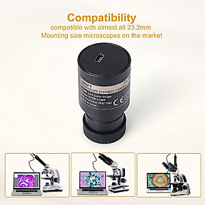 Swift Compound Trinocular Microscope SW380T,40X-2500X Magnification,Siedentopf Head,Two-Layer Mechanical Stage,with 5.0 mp Camera and Software Windows/Mac Compatible