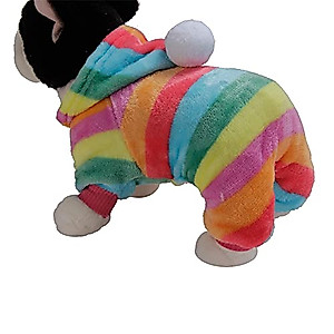 HonpraD Girl Dog Sweaters for Large Dogs Cow Print Dog Flannel Clothing Pet Fall Hooded Winter Cat and Pet Clothes