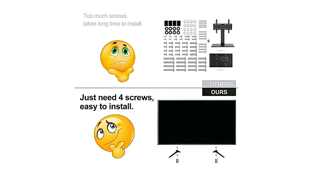 Hisense TV Base Stand for A6 Series - Easy No-Tool Installation
