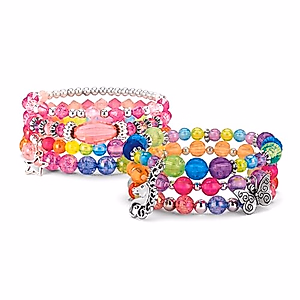 Shimmer 'n Sparkle Charm & Bead Bracelet Maker by CRA-Z-Art – DIY Beaded Charm Friendship Bracelet Making Kit