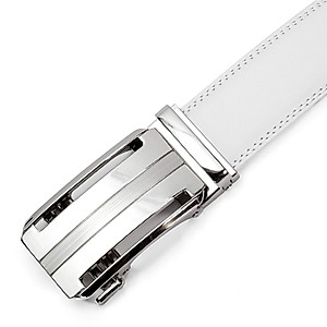 Clubbelts - Men's Genuine Leather Ratchet Adjustable Belt with Automatic Buckle, 1.4" Wide, for Men’s Dress Casual Belt