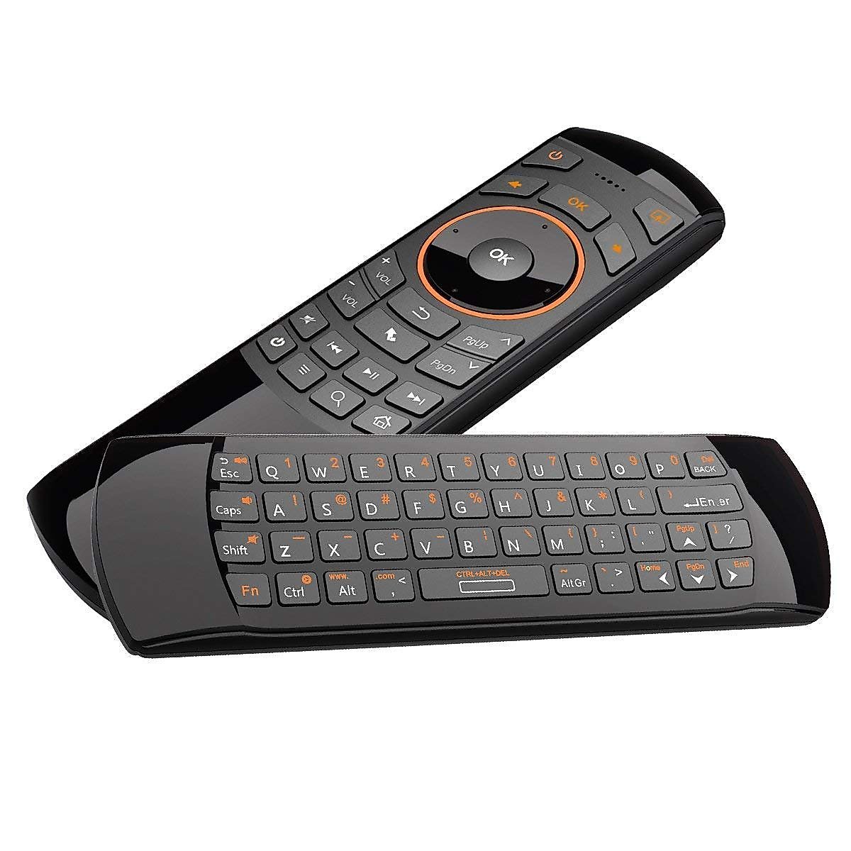 Rii Mini K25 Multifunction Portable 3 in 1 2.4GHz Wireless Fly Mouse Keyboard and Remote Control with Rechargeable Li-ion Battery for PC, Laptops, Linux, Android Tv Boxs, Windows, Windows, IPTV
