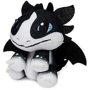 Dreamworks Dragons 6064914 Nine Realms, Crystal Plush Dragons, 3-inch, Kids Toys for Age 4 and Up (Styles May Vary), Multicolor