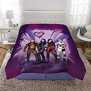 Franco Kids Bedding Super Soft Reversible Comforter, Twin/Full, Disney Descendants 3