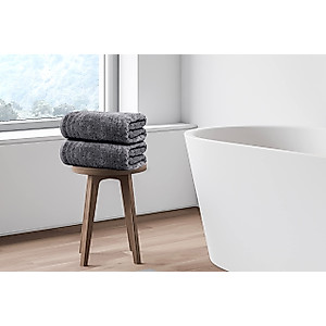 Tens Towels Large Bath Towels, 100% Cotton Towels, 30 x 60 Inches, Extra Large Bath Towels, Lighter Weight & Super Absorbent, Quick Dry, Perfect Bathroom Towels for Daily Use (Pack of 4) (Dark Grey)