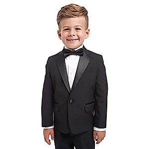 Nautica baby boys 4-piece With Dress Shirt, Bow Tie, Jacket, and Pants Tuxedo, Black, 18 Months US