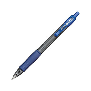 PILOT G2 Premium Refillable & Retractable Rolling Ball Gel Pens, Bold Point, Blue Ink, 12-Pack (31257)