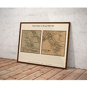 North Andover Sutton Mills Massachusetts 1856 Essex County Old Map Poster | 11x17 12x18 16x24 24x36 Historical Unframed Wall Art | Vintage Antique Rustic Print for Gift | Home Office Decor