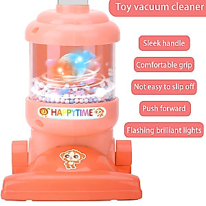 Kids Vacuum Cleaner Toy Pretend Role Play Housekeeping Toys House Cleaning Playset Gifts for Toddlers Boys Girls Learning Toys Blue