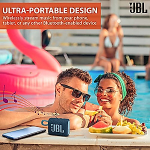Boomph On-The-Go Kit: JBL Go 3 Portable Bluetooth Wireless Speaker, IP67 Waterproof and Dustproof Built-in Battery - Black