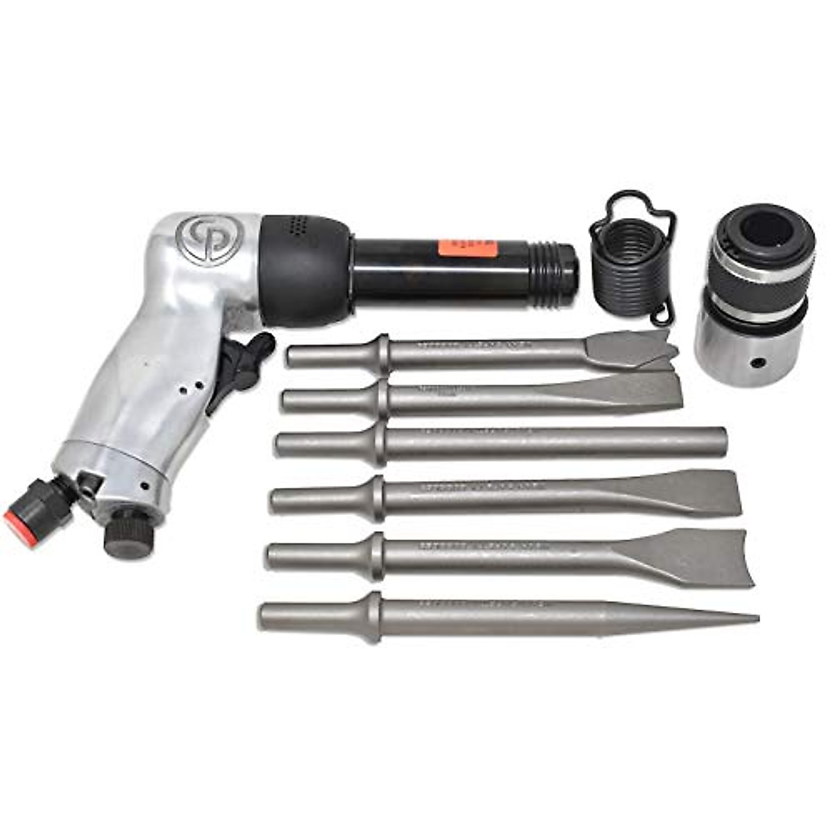 Buyer$ Lair Kit - CP714 Heavy Duty Air Hammer & 8940158924 Quick Change Retainer & CA155807 6 pc Chisel Set (9 pc Bundle)