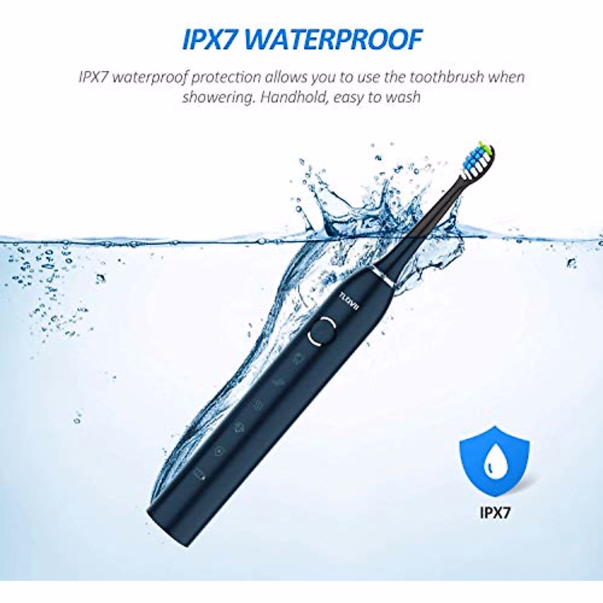 TLOVII Electric Toothbrush Replacement Heads Refill, 2 Count