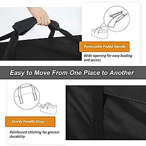 NettyPro Patio Cushion Storage Bags Water-Resistant Extra Large Bag for Outdoor Furniture Christmas Tree Storage Bag 9 Ft, 65 x 20 x 28 Inch, Black