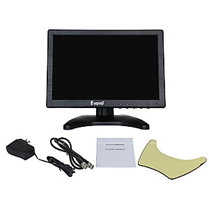 Eyoyo 10 Inch IPS LCD Monitor 1280x800 Resolution Support HDMI VGA BNC AV Input for PC TV Security Display(10 inch)