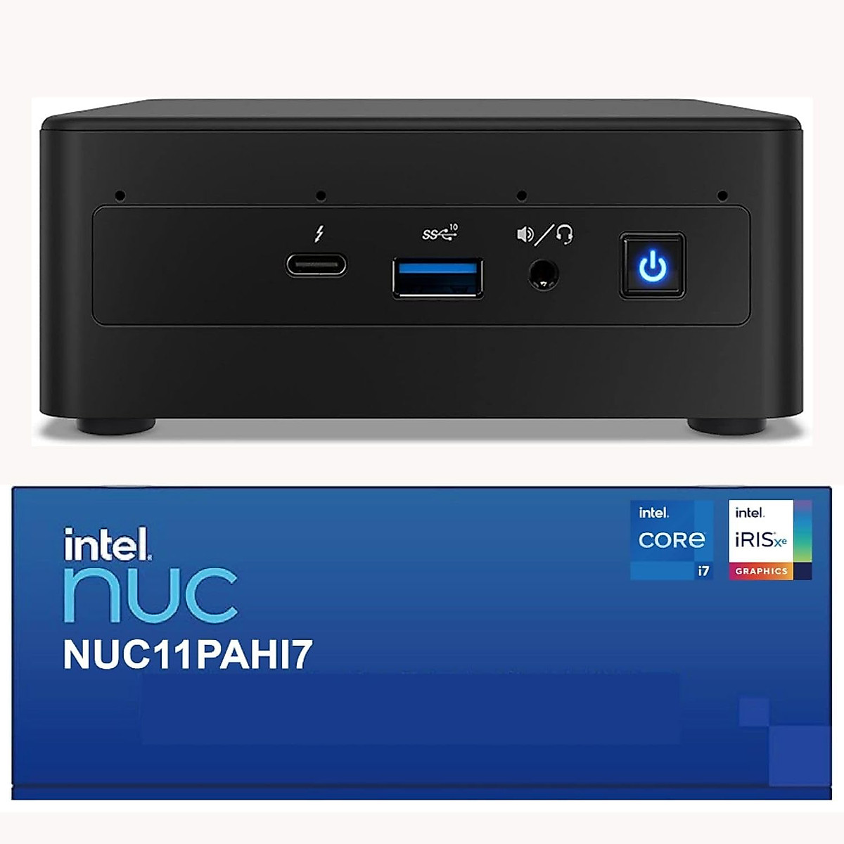NUC Intel 11 Business Mini PC Desktop, Intel Core i7-1165G7, 64GB DDR4 RAM, 2TB PCIe M.2 SSD + 2TB HDD, Wi-Fi 6, HDMI, RJ45, MiniDP, Bluetooth, Windows 11 Pro, Black