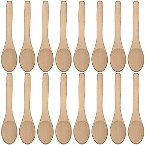 30 Pcs Small Wooden Spoons Cooking Condiments Spoons Mini Tasting Spoons 4.7 inch for Salt, Honey, Coffee, Tea, Sugar, Jam, Mustard