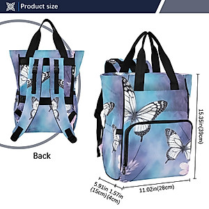 xigua Butterflies Painted Diaper Bag Backpack Multi Function Baby Changing Bags Waterproof Large Capacity Travel Back Pack for Mom Dad