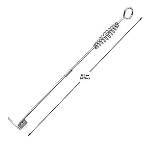 Smith & Basil Charcoal Ash Rake for Grill - Tool Poker - Grilling Accessories - with a Microfiber Cleaning Cloth