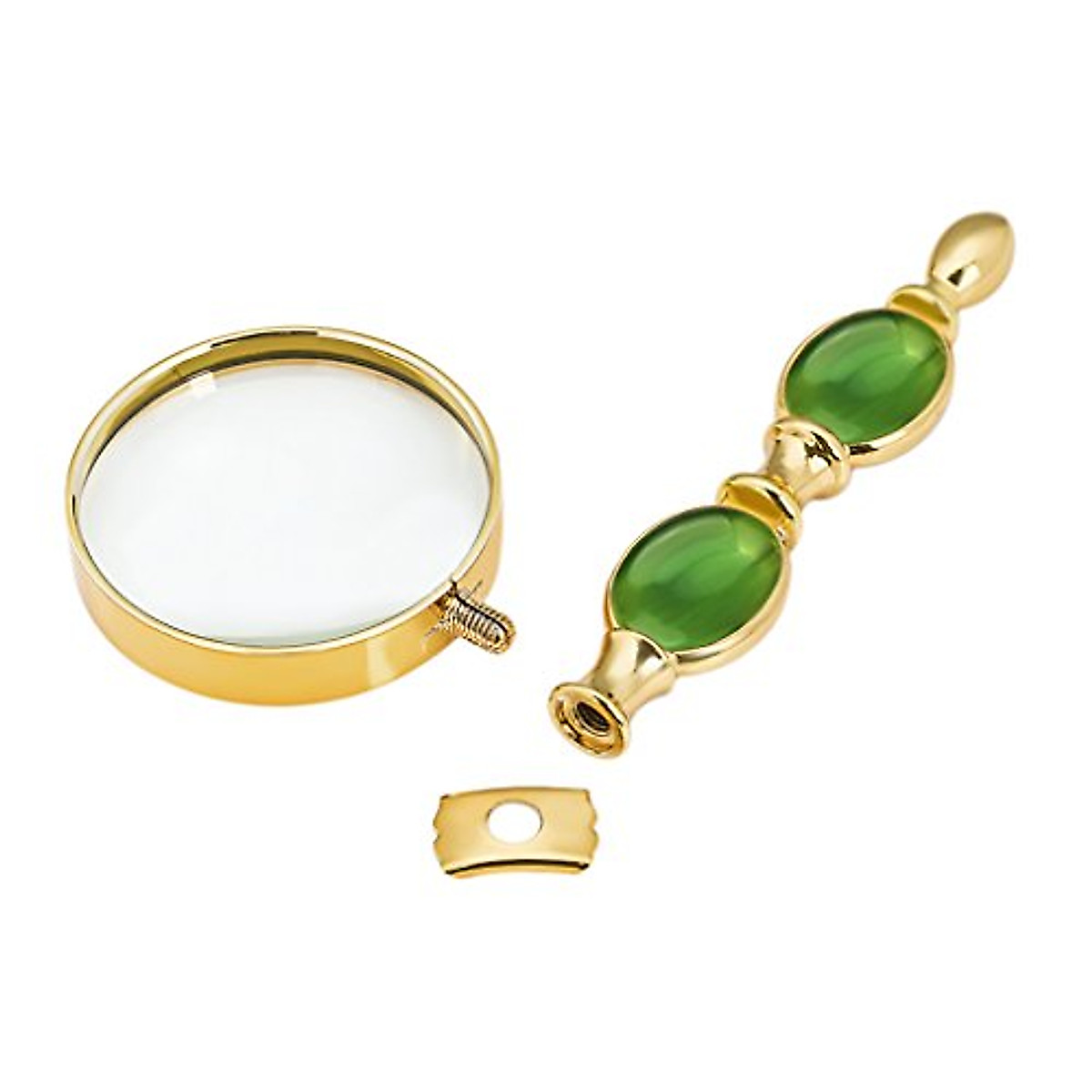 Handheld Magnifying Glass, 8X Magnifier Glass with Gold-Plated Frame - Elegant Reading Magnifying Glass, Light Weight Magnifier for Seniors Reading, Soldering, Inspection, Coins, Jewelry