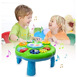Baby Toys, Musical Learning Table Activity Center for Babies Infant Toddler Year 1 3 6 12 18 Months