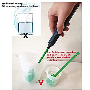 Resin Mixer Paddles,12 PCS Drill Mixing Attachment,Reusable Paint Mixer for Drill, epoxy drill paddles drill mixer Drill Attachment Resin Molds Mixing,Epoxy Tumblers Cups