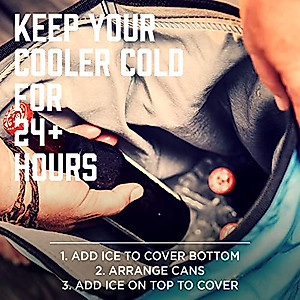 IceMule Classic Small Collapsible Backpack Cooler - 10 Liters, Marine Blue, Waterproof, Hands Free, 24+ Hours Cooling, Soft Sided Cooler for Hiking, Camping, Fishing & Picnics