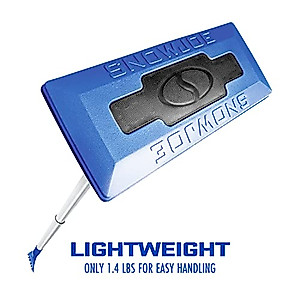 Snow Joe SJBLZD The Original 2-in-1 Telescoping Snow Broom + Ice Scraper w/18-Inch No-Scratch Foam Head, Closed Cell Foam for No Water Absorption, Blue