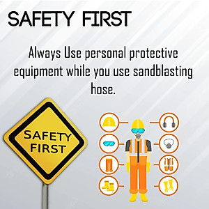 SIMOND STORE Abrasive Sandblast Hose 1/2" ID, 1" OD Blast Hose 25 Feet Long Sandblasting Hose