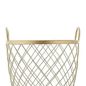 Deco 79 Modern Metal Wedge Storage Cart, Set of 2 15", 21"H, Gold