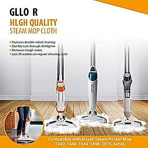 KVLZ 6 PCS Steam Mop Replacement Pads for Bissell Powerfresh Steam Mop Pads Compatible with 1940 1440 1544 Series 19402 19404 19408 19409 1940a 1940f 1940q 1940t 1940w