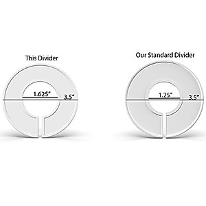 discount sizing Round Rack Size Divider - Larger Inside Diameter- Blank White (30)