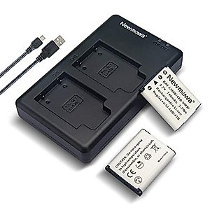 Newmowa Li-42B Replacement Battery (2 Pack) and Dual USB Charger Kit for Olympus Li-42B/Li-40B,Fujifilm NP-45S and Olympus Stylus 1040 1060 1070 7000 7010 7020 7030 7040 Tough 3000 TG-310 TG-320 VR310