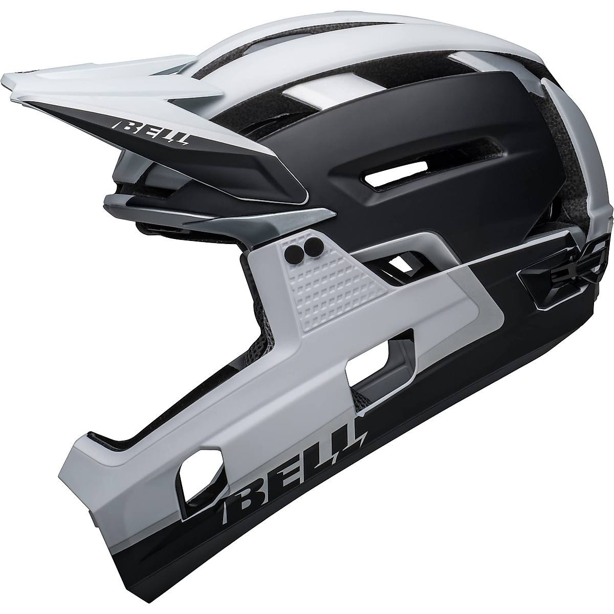 BELL Super Air R MIPS Adult Mountain Bike Helmet - Matte Black/White (2023), Medium (55-59 cm)
