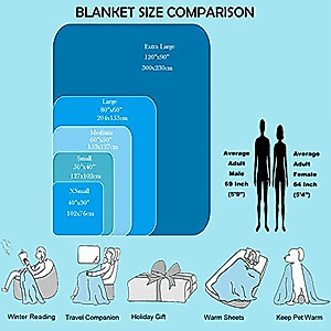 RICKYOUNG Lettuce Flannel Lightweight Blankets Quilt Plush Fleece Soft Bedding Throw Blanket for Couch and Bed 80"x60" for Adult