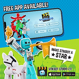 Zing StikBot Theme Pack Medieval Pack - Collectible Action Figures and Accessories, Stop Motion Animation, Ages 4 and Up (Pack A)