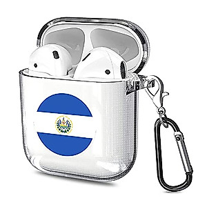 Country El Salvador Clear Silicone case Compatible with Apple AirPods 1 2 Pro AirPod Gel Clear TPU Protective Cover Skin SN1 (AirPods 1/2)