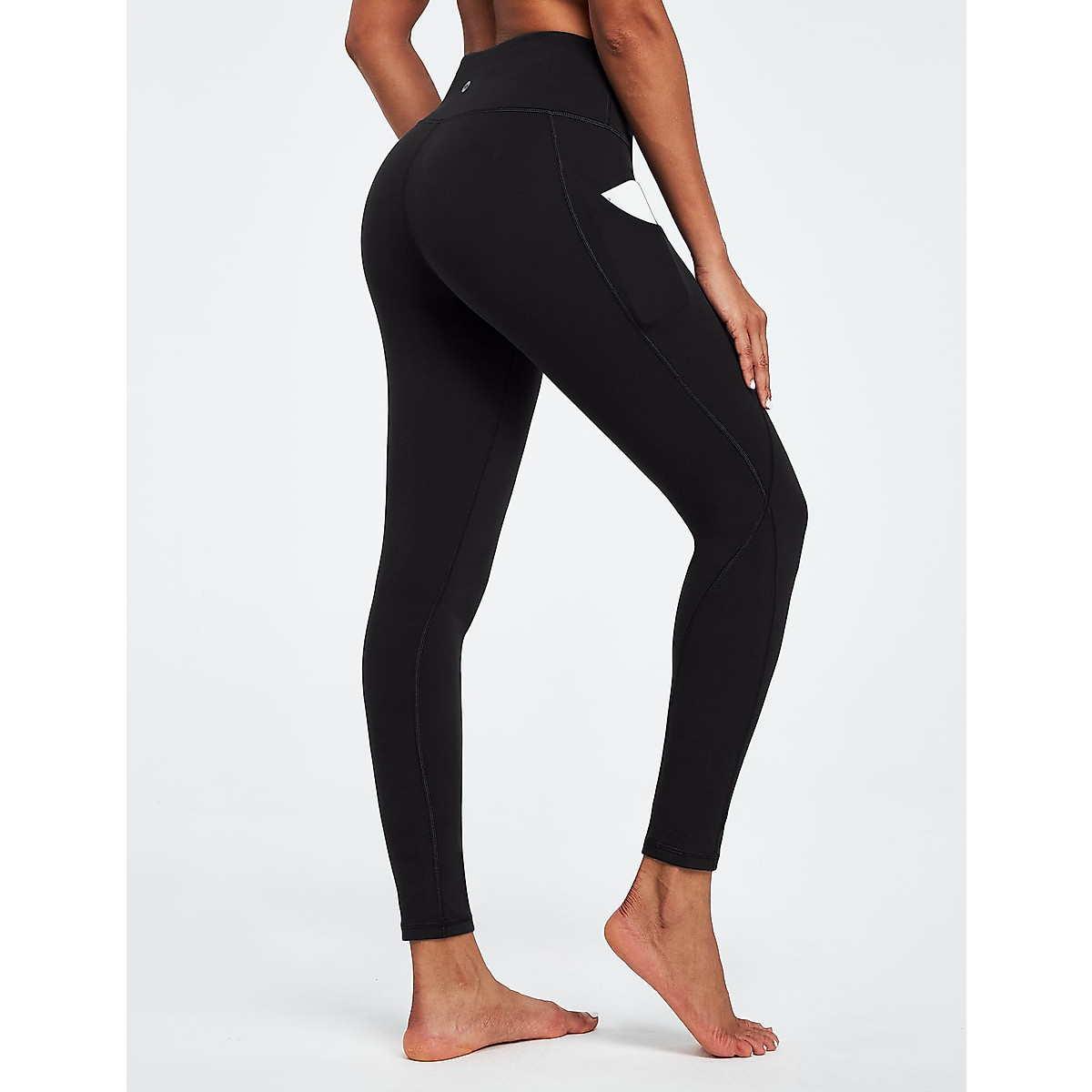 Ewedoos Fleece Lined Leggings Women with Pockets Thermal Leggings for Women High Waisted Winter Warm Workout Yoga Pants New Black