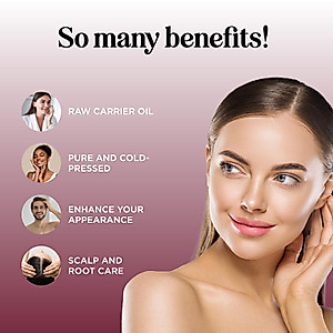 Pure Cold Pressed Grapeseed Oil - Hydrating Grapeseed Oil for Hair Skin and Nails Plus Carrier Oil for Essential Oils Mixing - Pure Grapeseed Oil for Skin Beauty DIYs and Facial Skin Care Products