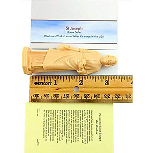 Westmon Works St Joseph Statue for Selling Homes with Instruction Card and Novena Prayer Complete Kit