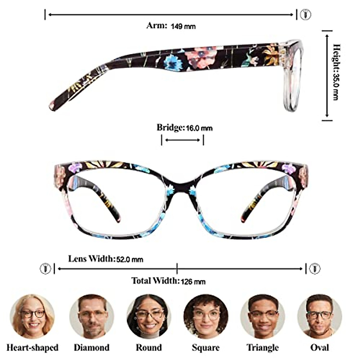 ZENNI Stylish Photochromic Glasses for Women TR90 Cat-Eye Frame Light Eyewear UV Protection